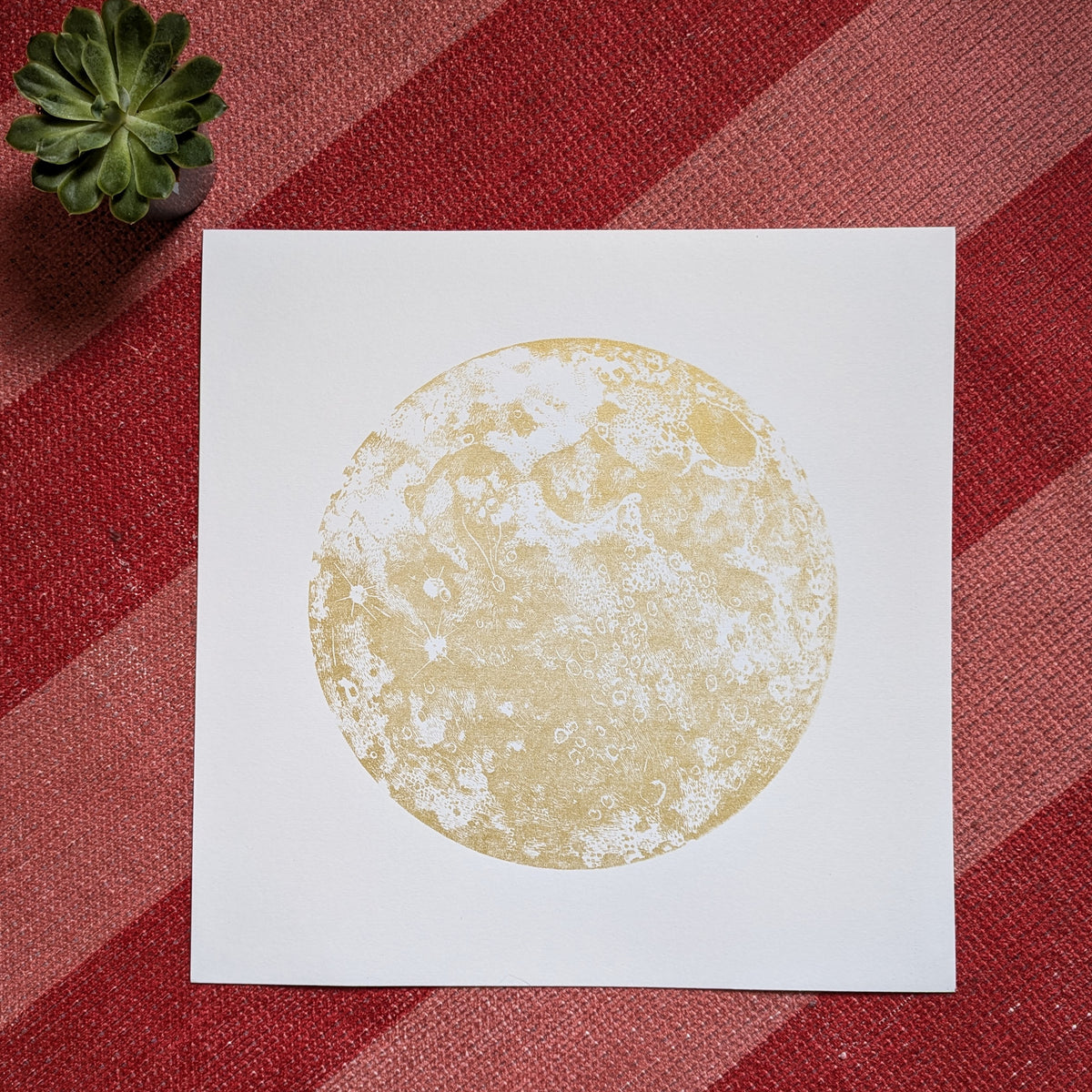 Gold Moon Screen Print by artist Julia Ogden – Julia Ogden